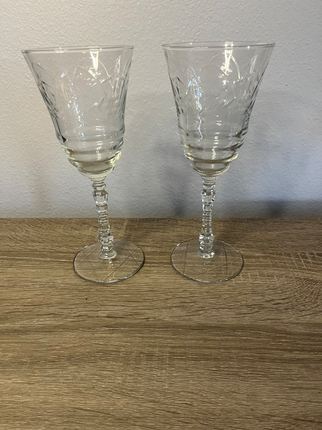 Libbey Rock Sharpe Glass 3005-2 Water Goblets Glasses - Etsy