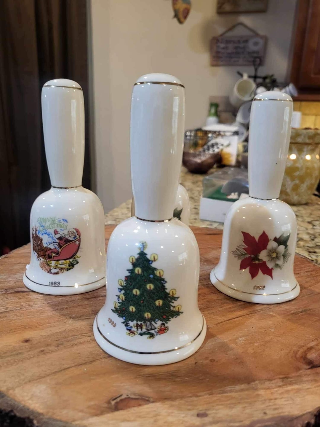 ORIGINAL Vintage 1980s Ceramic Christmas Bells - Etsy
