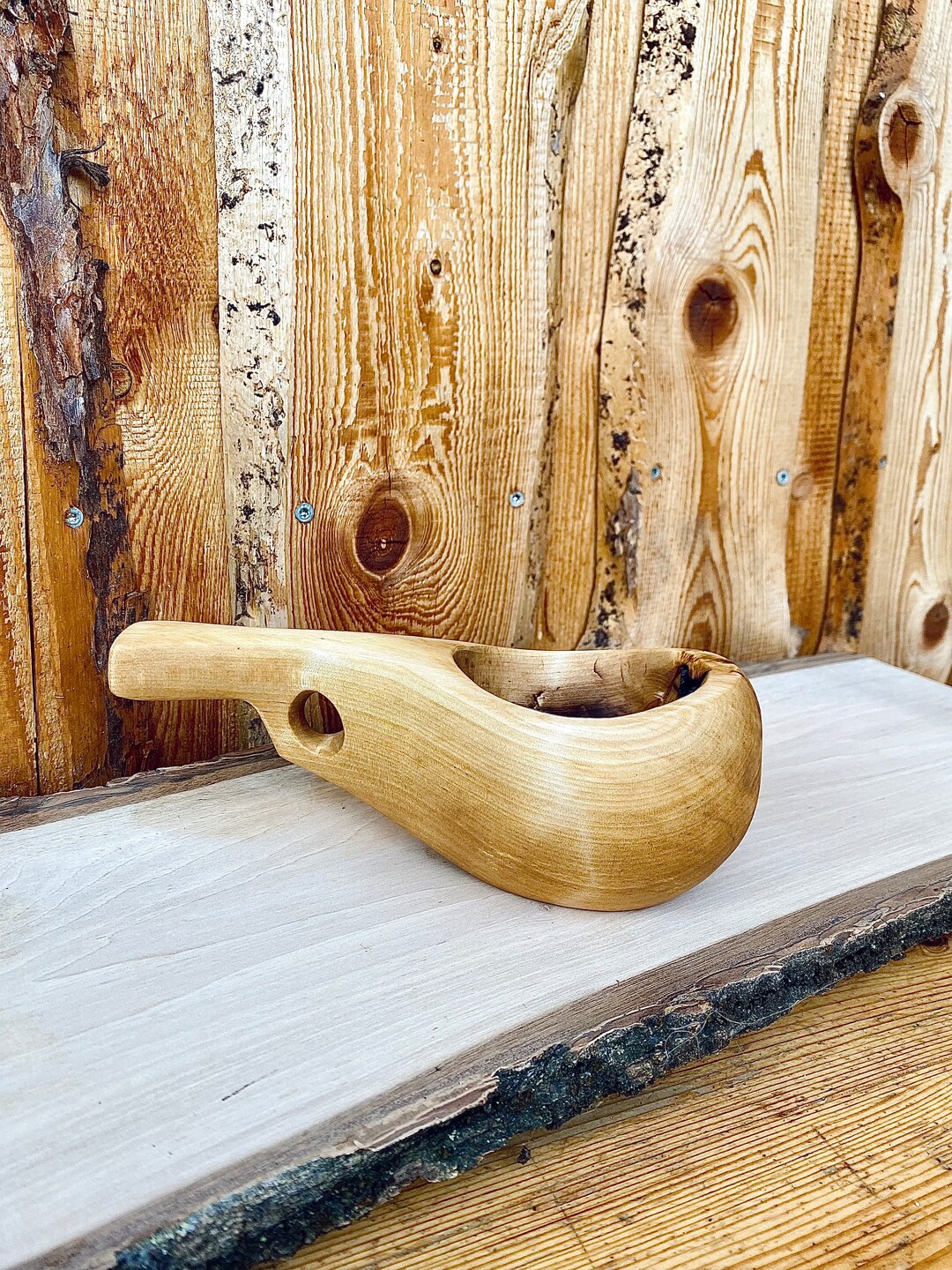 Hand-carved Wooden Cup Made of Birch Wood 120 Ml, Kuksa, Camping Mug ...