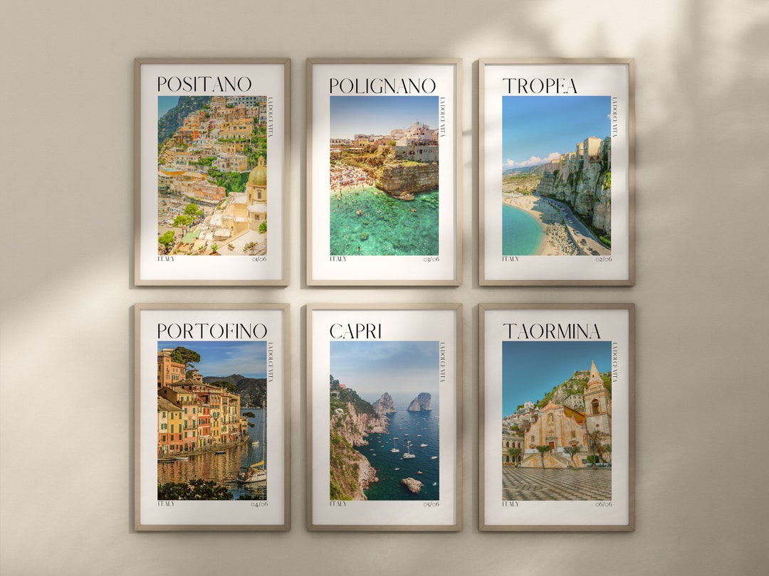 Italian Landscape Printable Wall Set of 6, Summer Wall Decor, Light ...