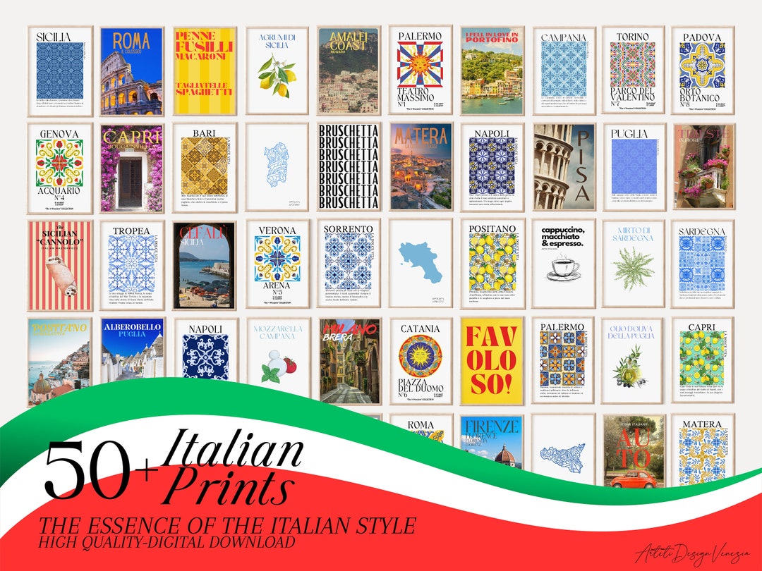 50 Italian Prints, “the Essence of the Italian Style”, Trendy Gallery ...