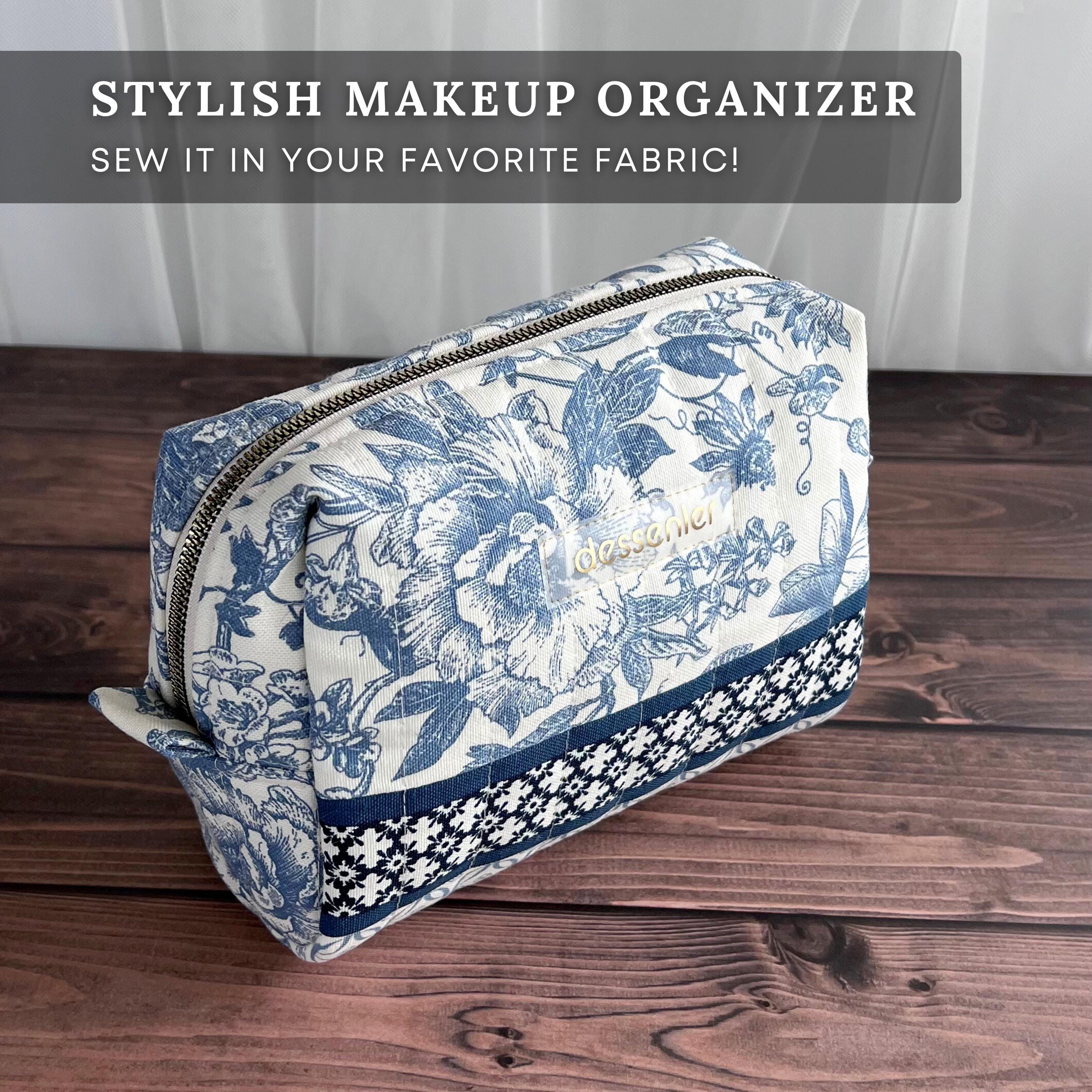 Quilted Tote Bag and Makeup Pouch PDF Sewing Pattern Bundle With Video ...