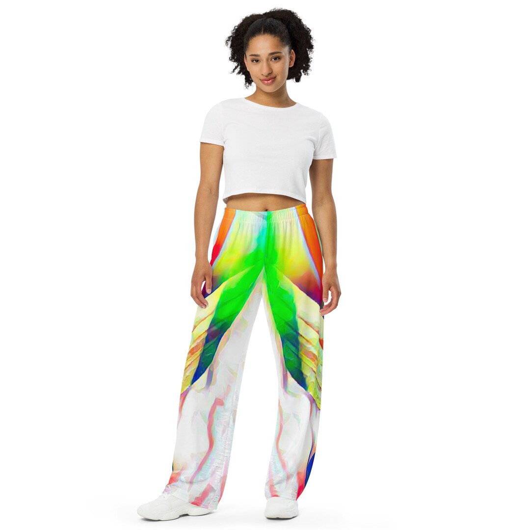 Parrot Stripe Wide-leg Pants - Etsy