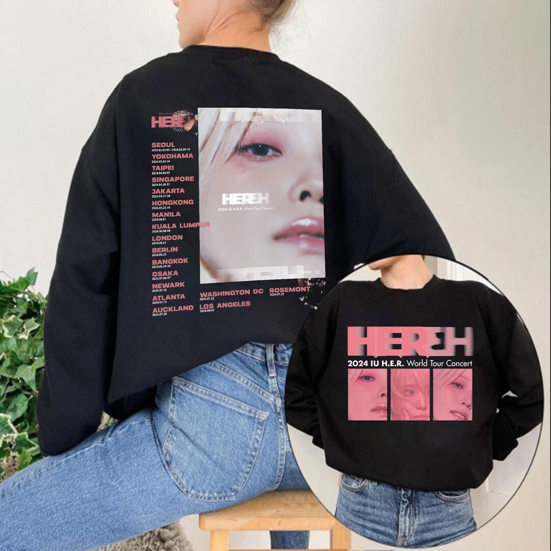2024 IU HER World Tour Shirt, IU Concert Shirt, Iu Kpop Shirt, Lee ...