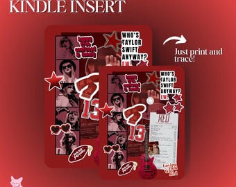 The Pink Reader Kindle Insert| Printable Kindle Insert for Clear Case ...