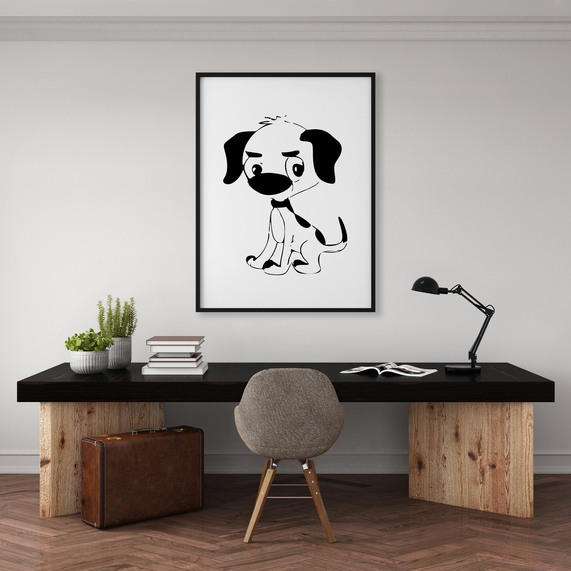 Perro de dibujos animados SVG Cricut, silueta, descarga instantánea ...