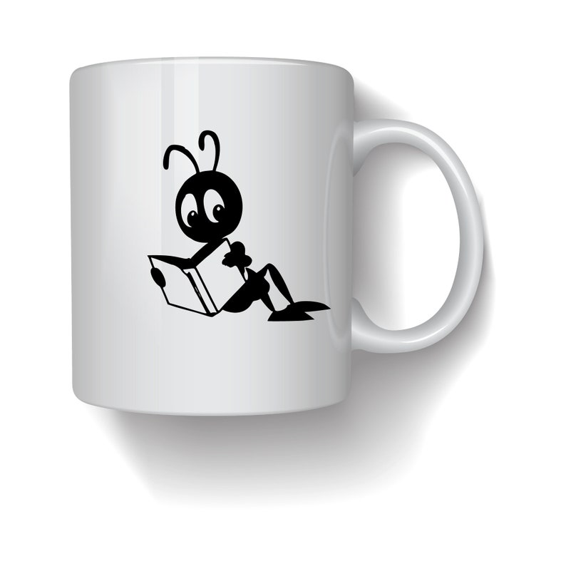 Ant Svg Cutting Image, Ant Clip Art Svg,ant Reading, Ant Reading Book ...