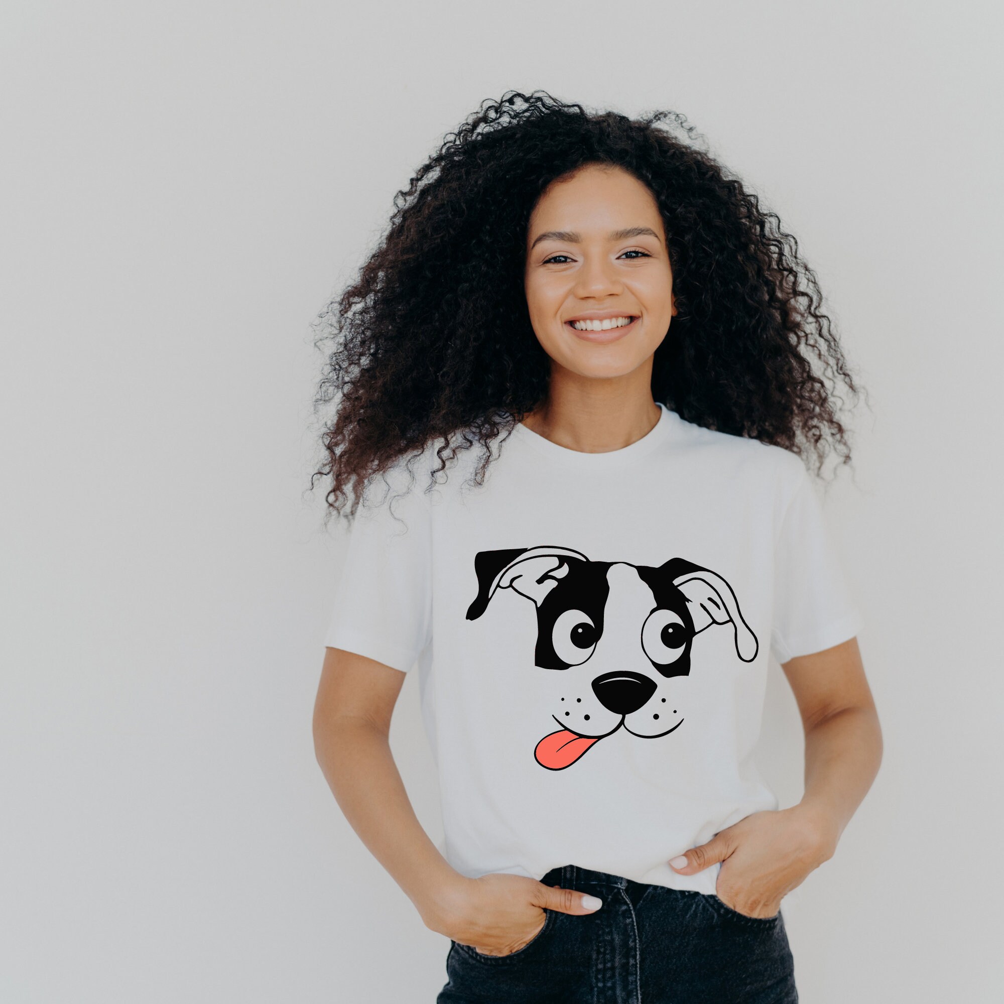 Perro de dibujos animados SVG Cricut silueta descarga - Etsy España