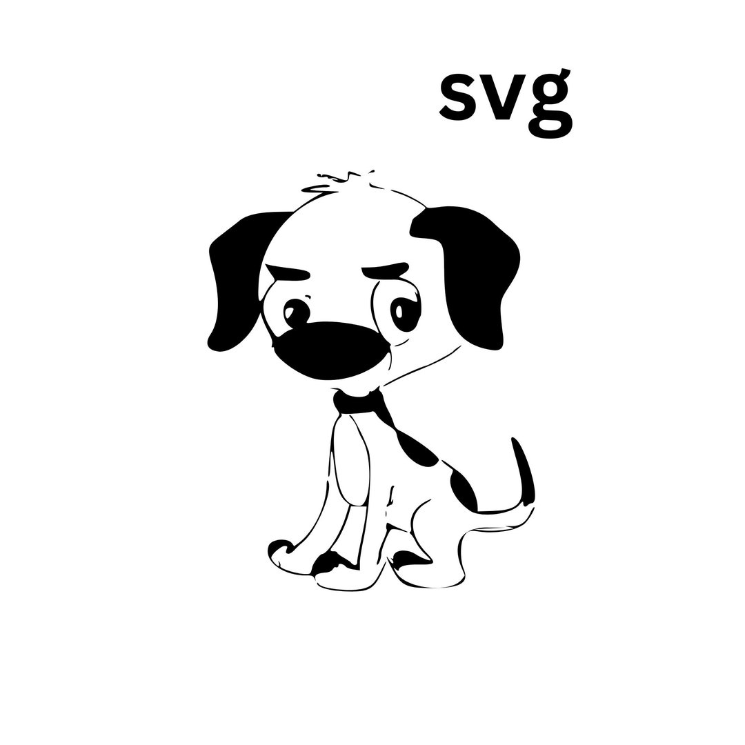 Perro de dibujos animados SVG Cricut, silueta, descarga instantánea ...