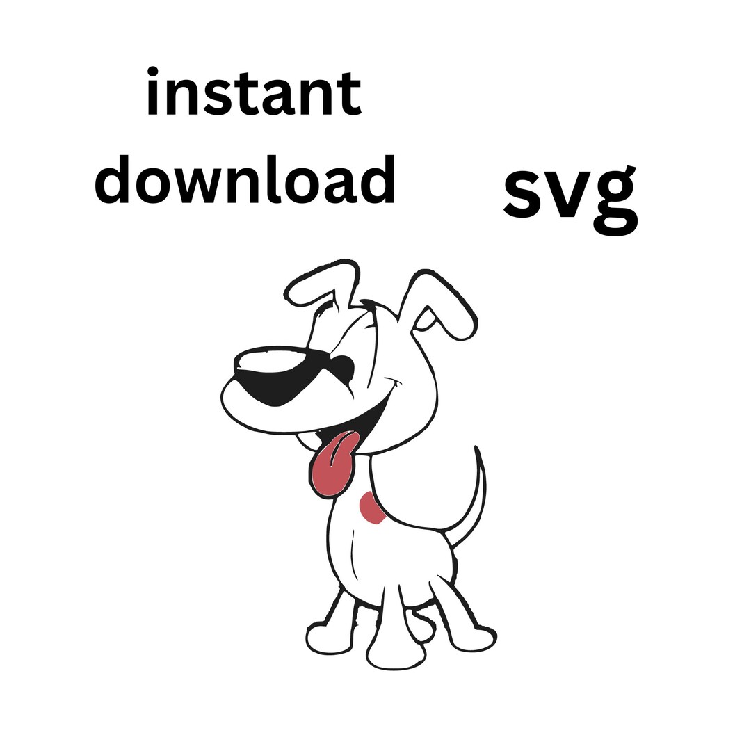 Perro de dibujos animados SVG Cricut, silueta, descarga instantánea ...
