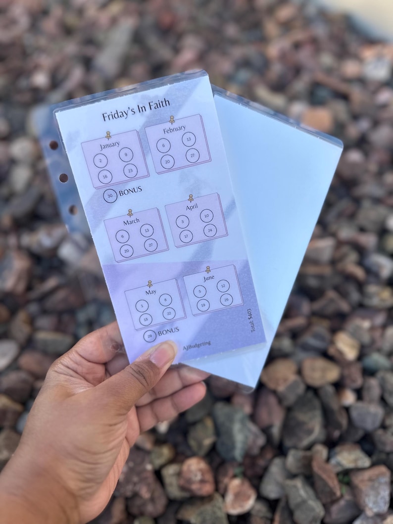 Friday’s in Faith™ 2026 Savings Challenge | A6 Budget Binder Insert ...