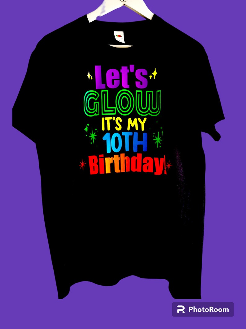 Bright Neon Glow Party Crew Tshirt Glow Stick Party Top Birthday Fun ...