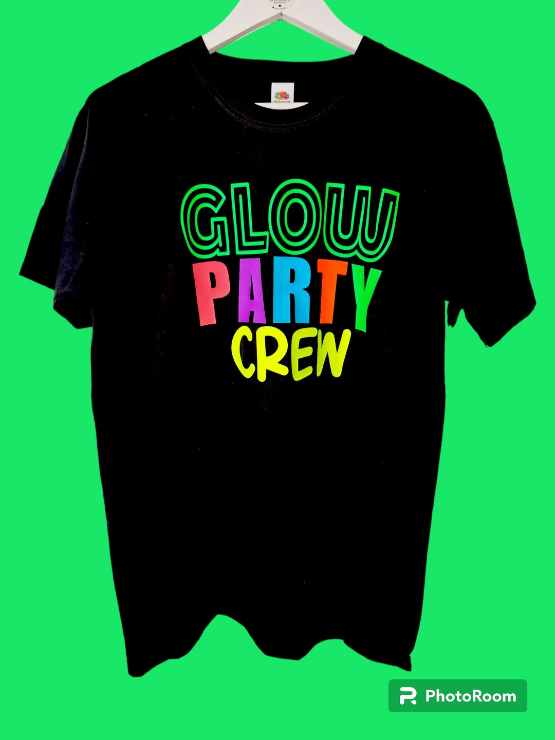 Bright Neon Glow Party Crew Tshirt Glow Stick Party Top Birthday Fun ...