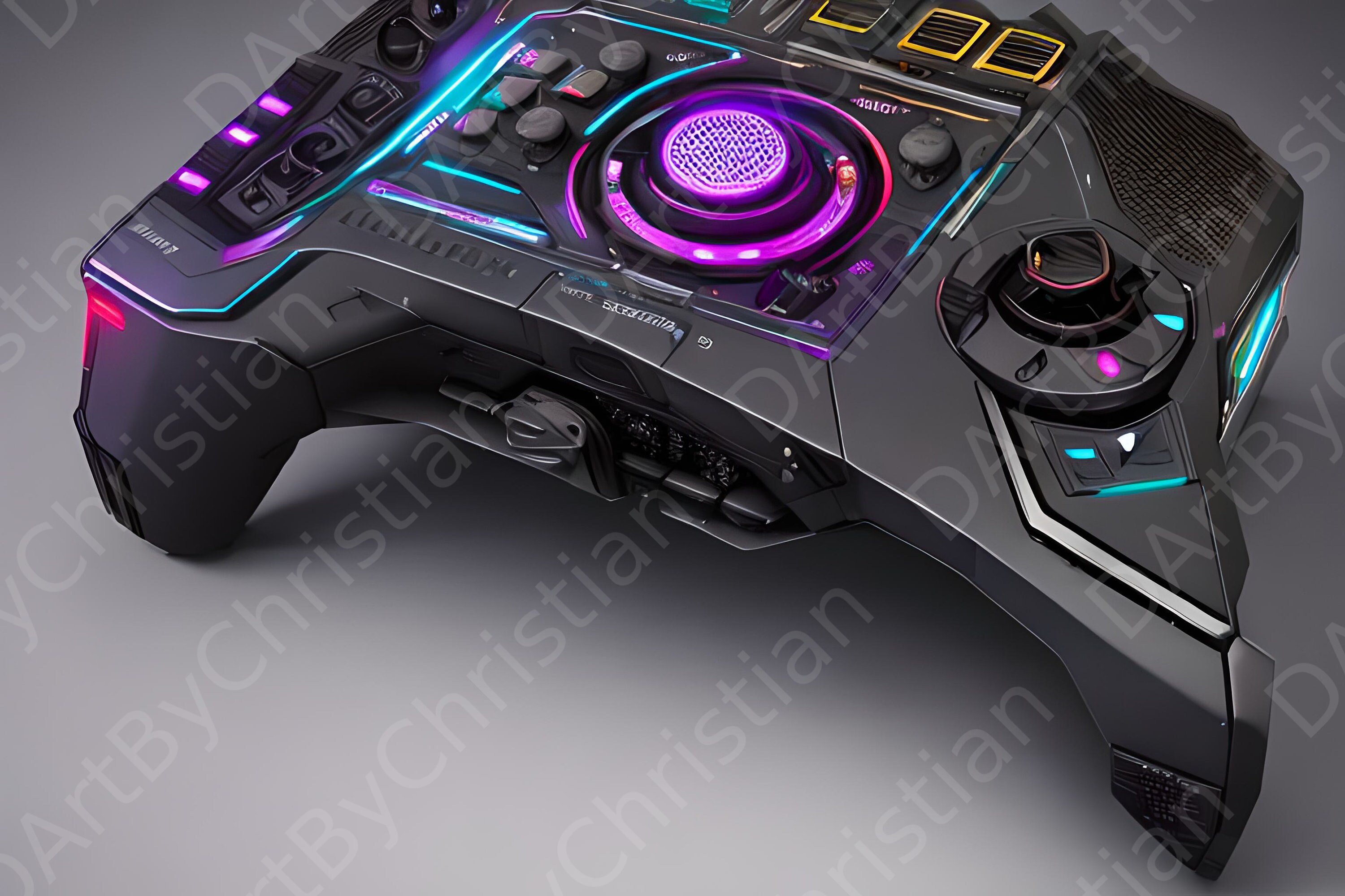 Cyberpunk Game Controller Digital Image - Etsy