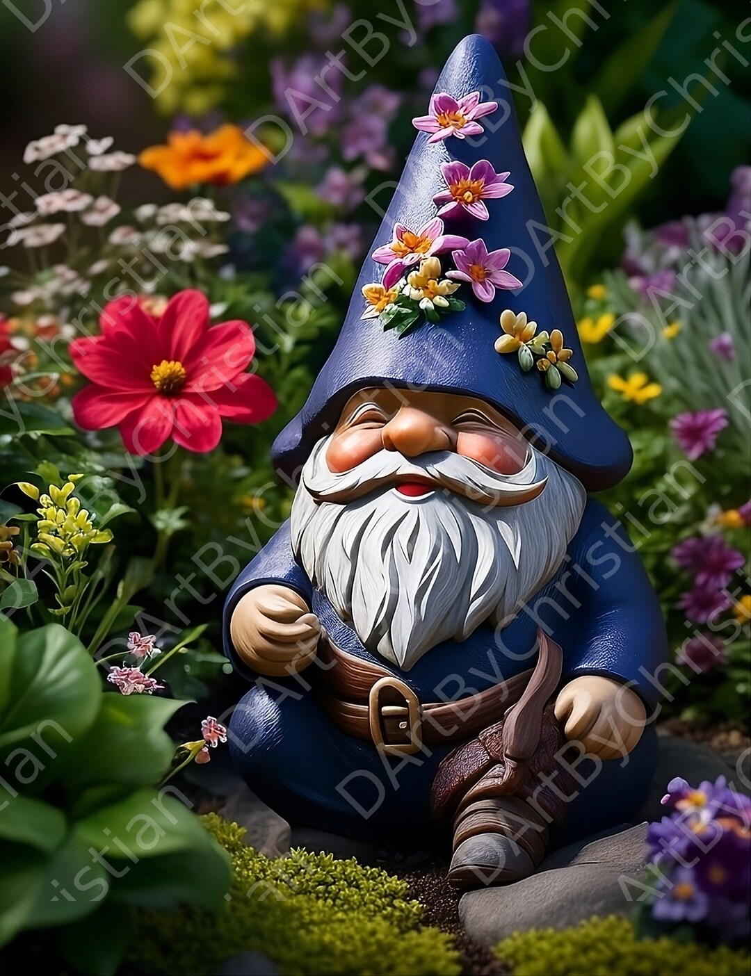 Digital Artwork of a Garden Gnome, Commercial Use, Digital Art, Digital ...
