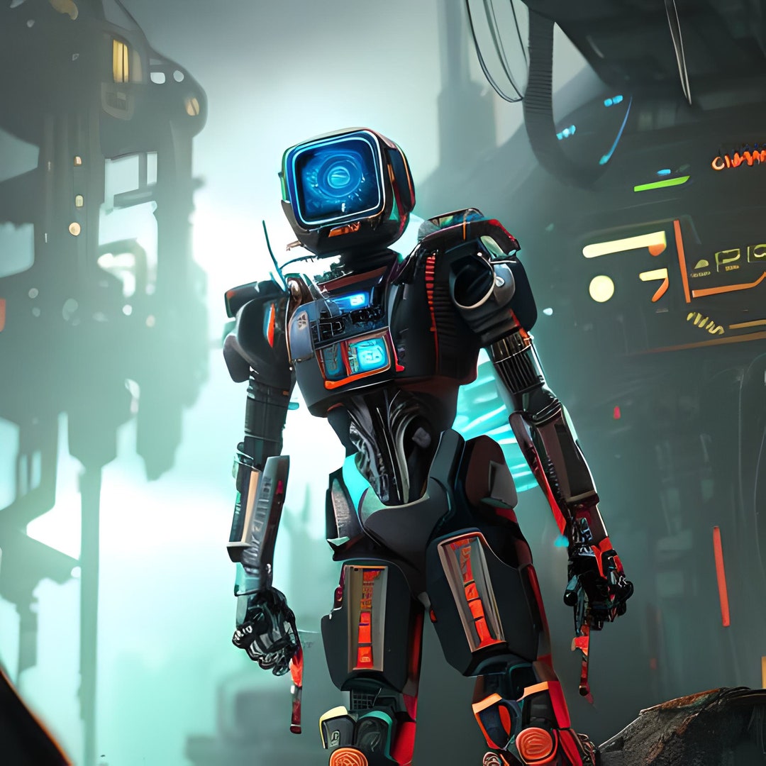 Robotics Gaming Cyberpunk 2048 Pixels X 2048 Pixels 96 Dpi - Etsy