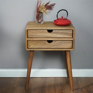 Rustic Bedside Table With Drawers Nightstand With Storage - Etsy