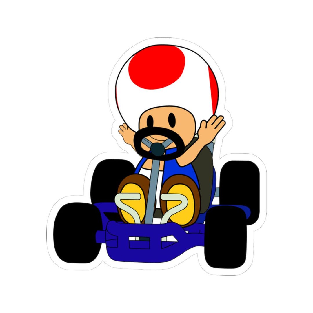 Mario Kart 64 Toad | INDOOR VINYL STICKER - Etsy