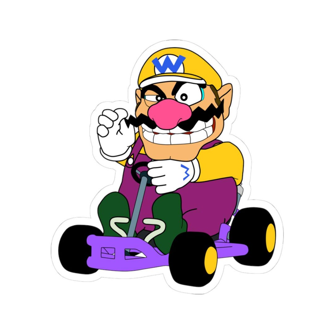 Mario Kart 64 Wario | INDOOR VINYL STICKER - Etsy