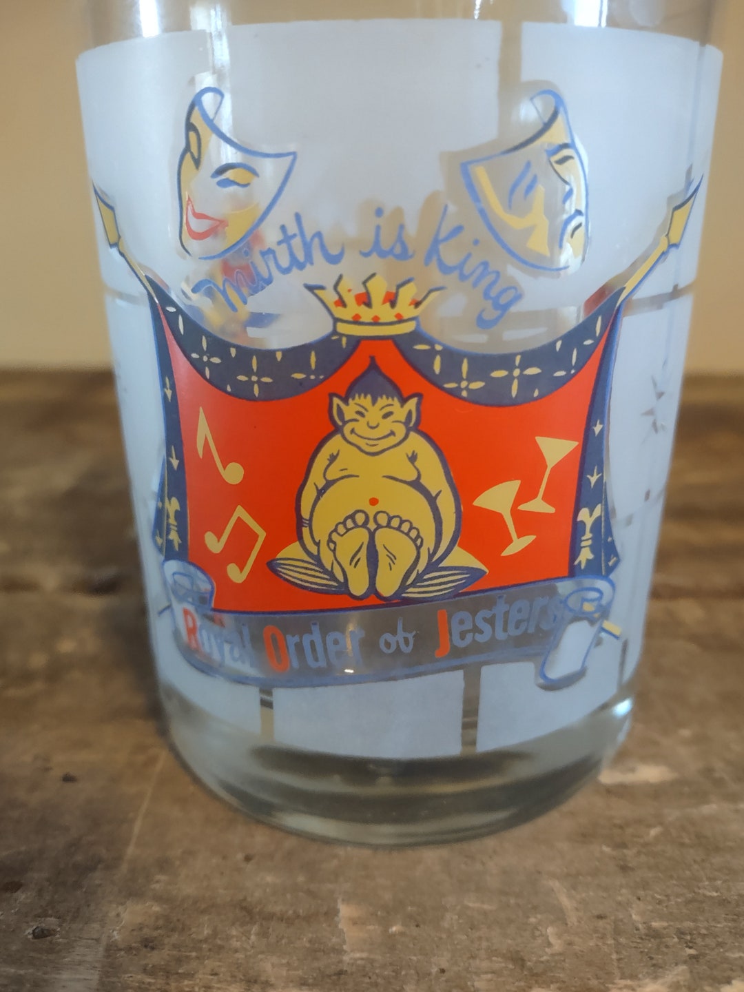Vintage Royal Order Of Jesters Glass Etsy