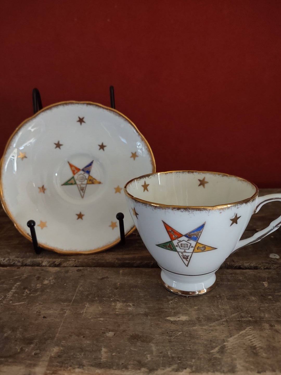 Vintage Eastern Star Masonic Teacup and Saucer Set - Etsy