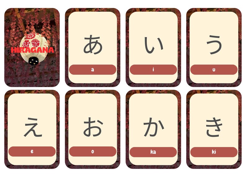 Hiragana and Katakana Printable Flashcard - Etsy
