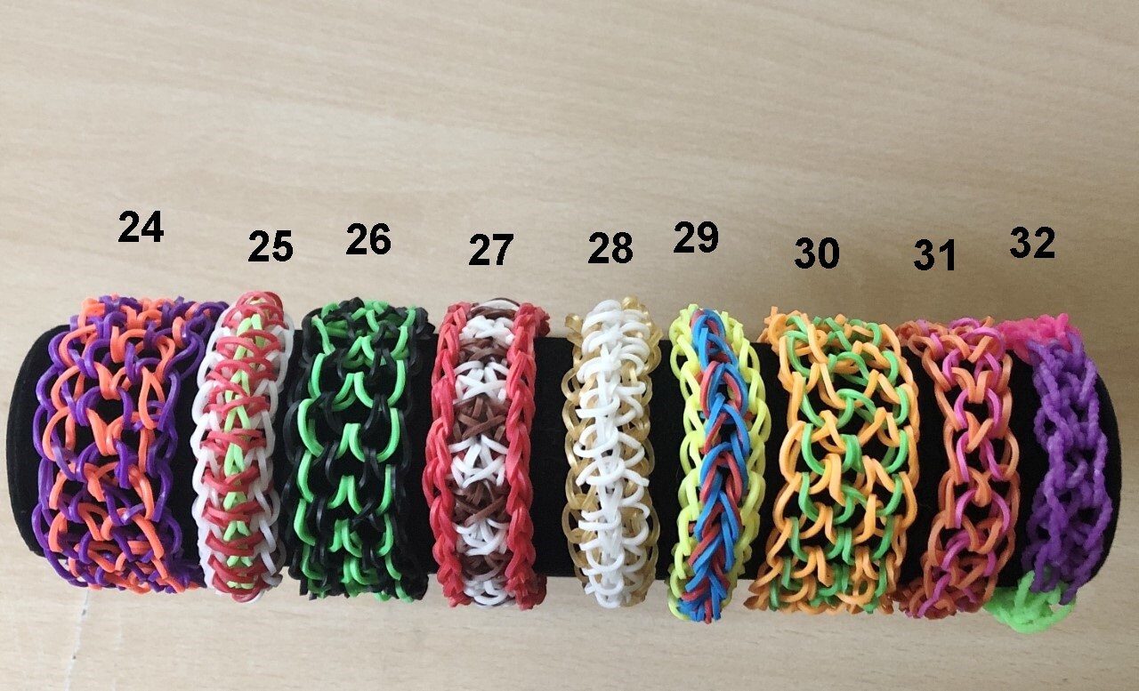 6.5 Loom Band Bracelets Different Designs and Colours - Etsy