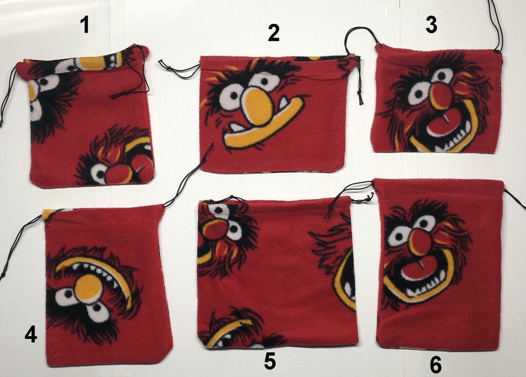 Red Animal the Muppets Fleece Bags Many Sizes - Etsy