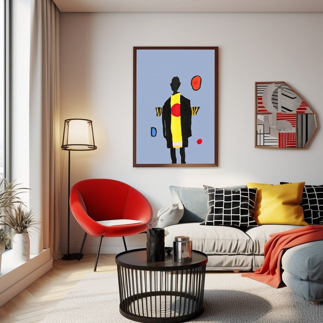 Man in Circles Art, Dadaism Art, De Stijl Print, Abstract Pop Art Print ...