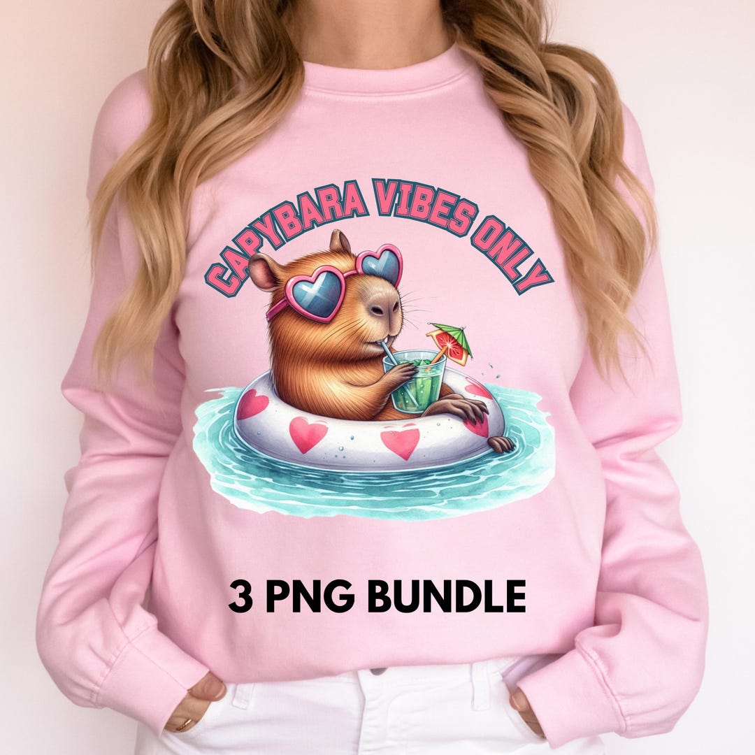 Capybara Vibes Only PNG Funny Capybara Digital Download Cute Capybara ...