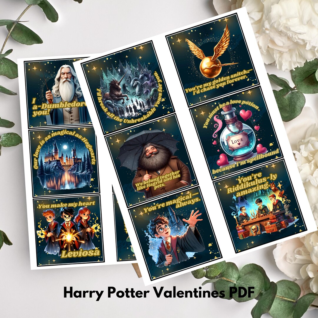 Harry Potter Valentine Printable Card, Harry Potter PDF, Trendy ...