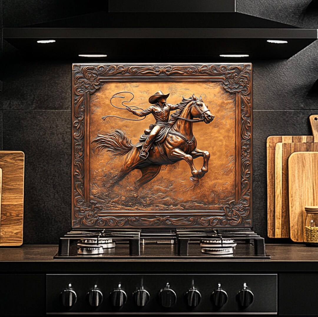 Tempered Glass Backsplash, Cowboy Glass Backsplash, Kitchen Backsplash ...