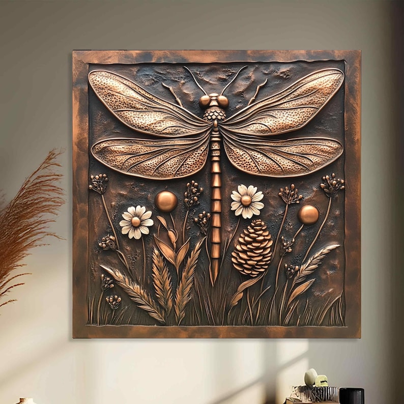 Copper Wall Art, Rustic and Modern Wall Decor, Decorative Wall Panel ...