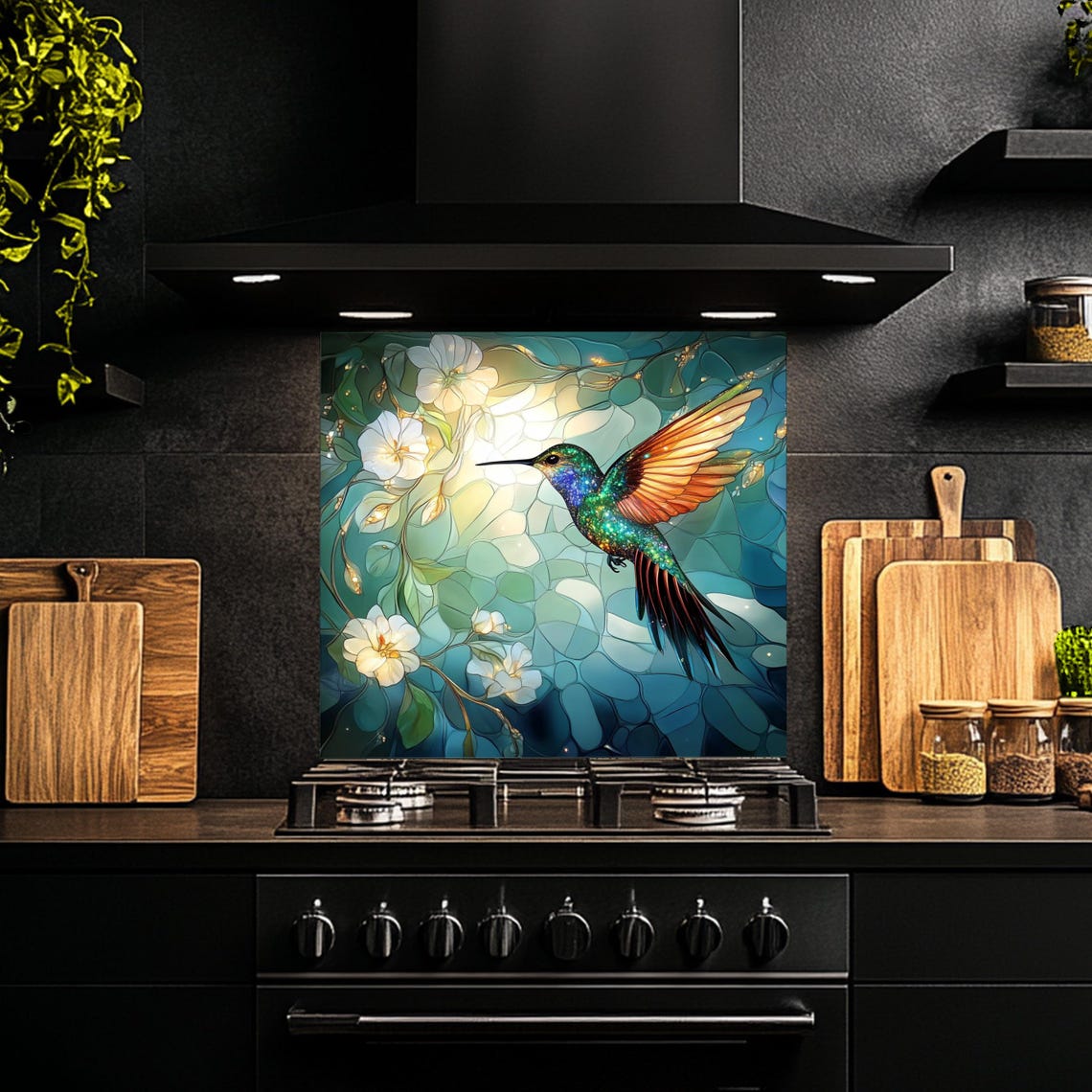 Tempered Glass Backsplash, Bird Glass Backsplash, Kitchen Backsplash ...