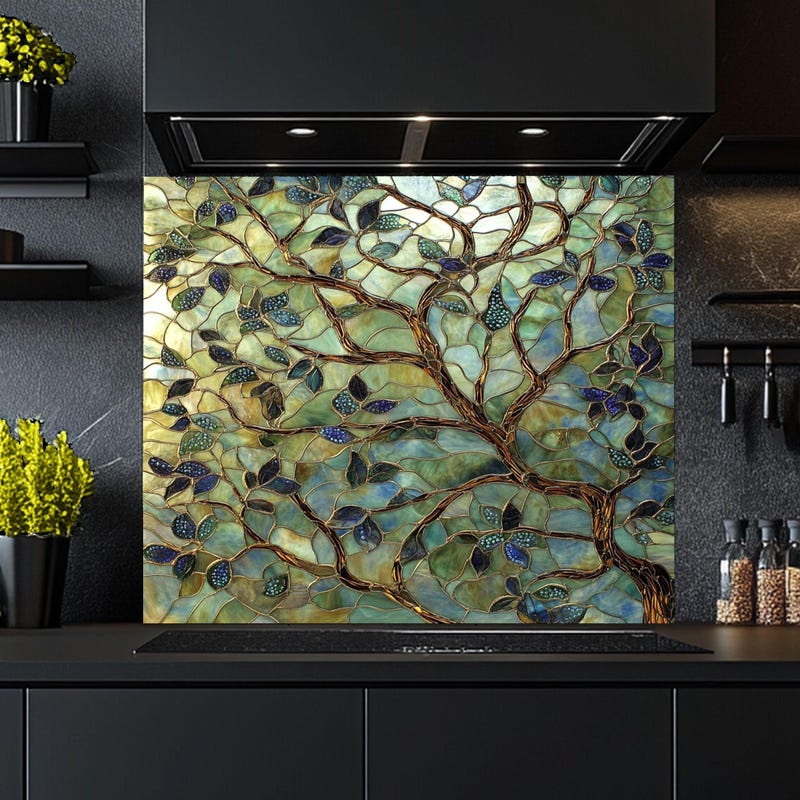 Backsplash With Leaf Design - Etsy UK