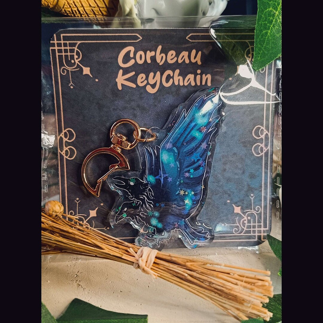 Keychain Raven - Etsy