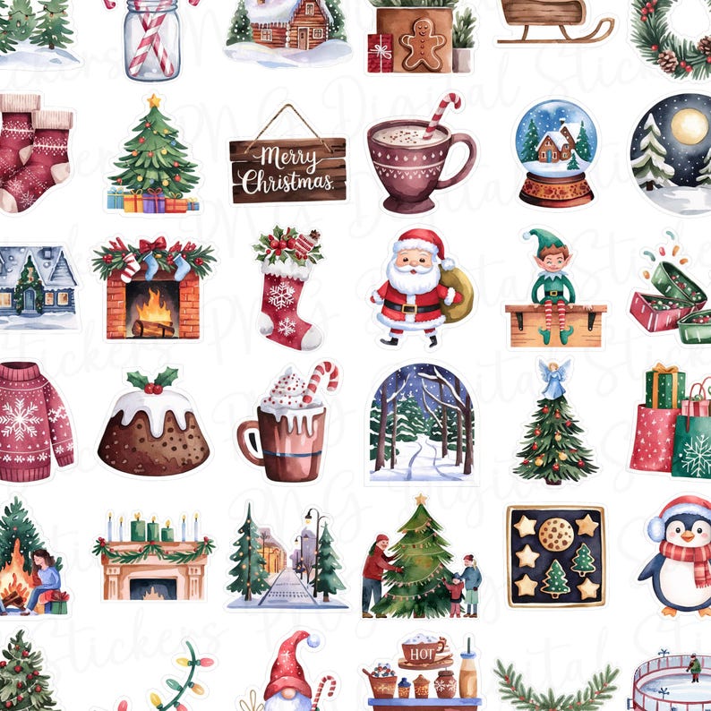 109 Christmas Planner Goodnotes Digital Stickers, Goodotes Cozy ...