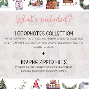 109 Christmas Planner Goodnotes Digital Stickers, Goodotes Cozy ...