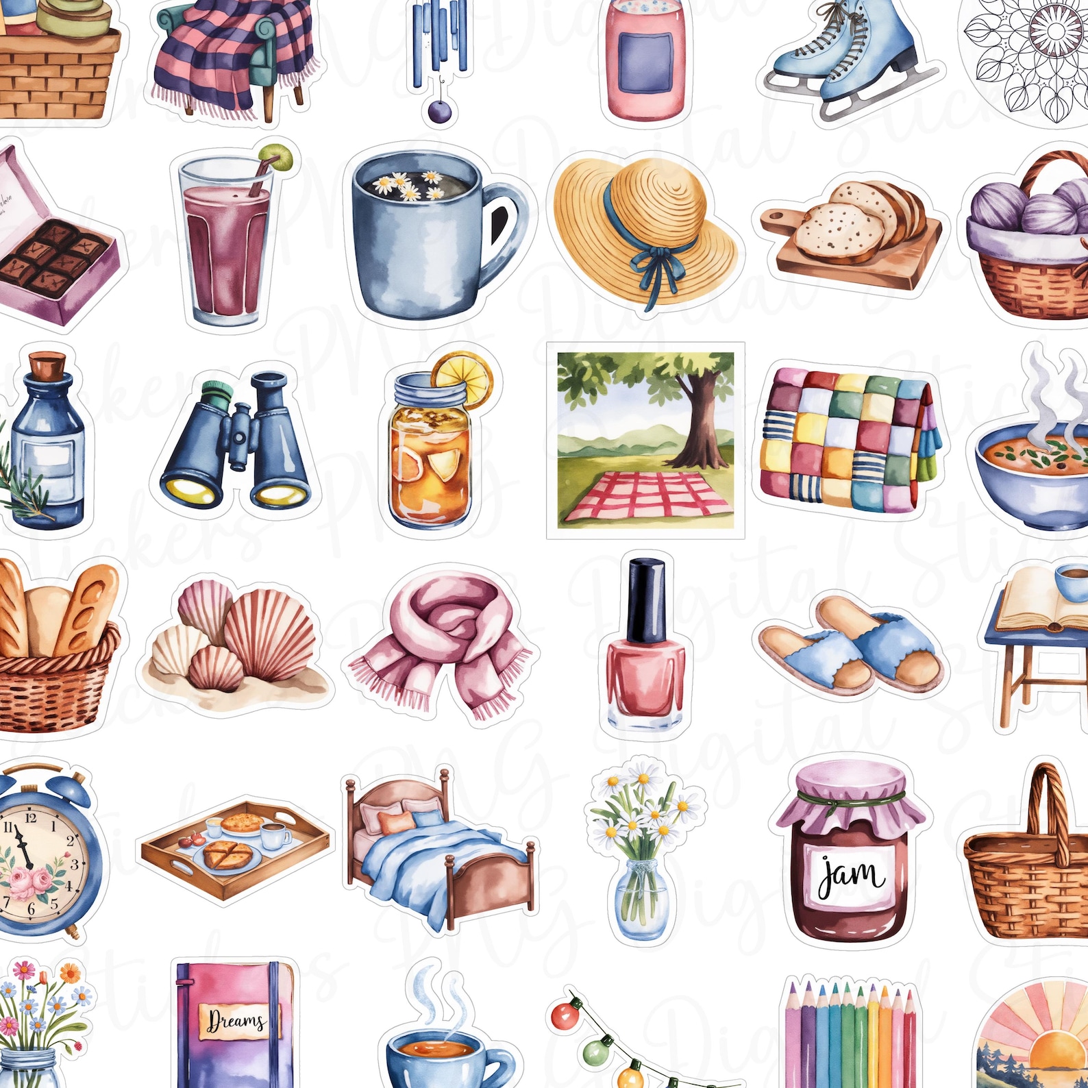 112 Self Care Stickers Digital, Self Love Stickers, Digital Planner ...