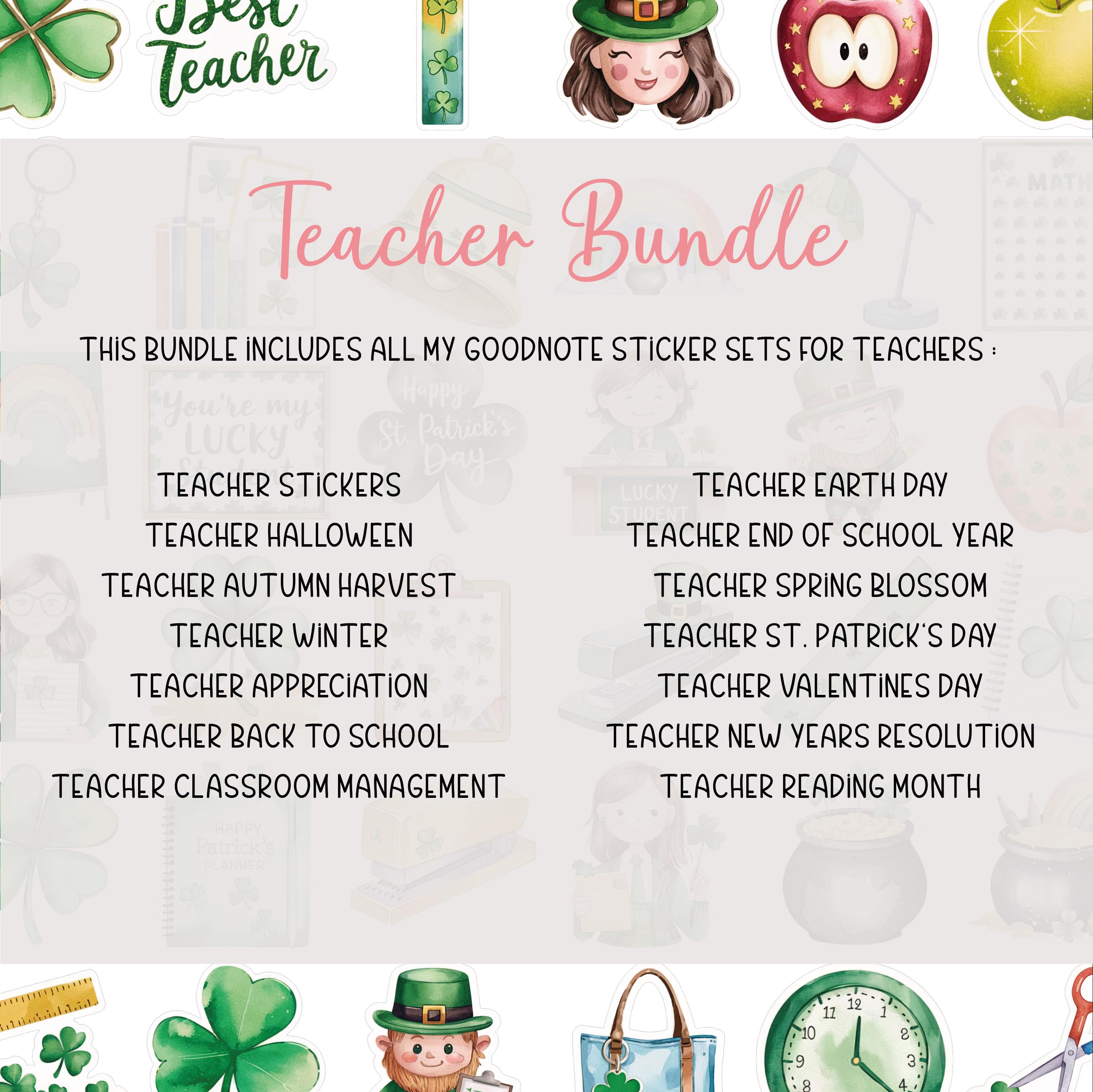 1778 BUNDLE Teacher Stickers Digital, Teacher Digital Stickers ...