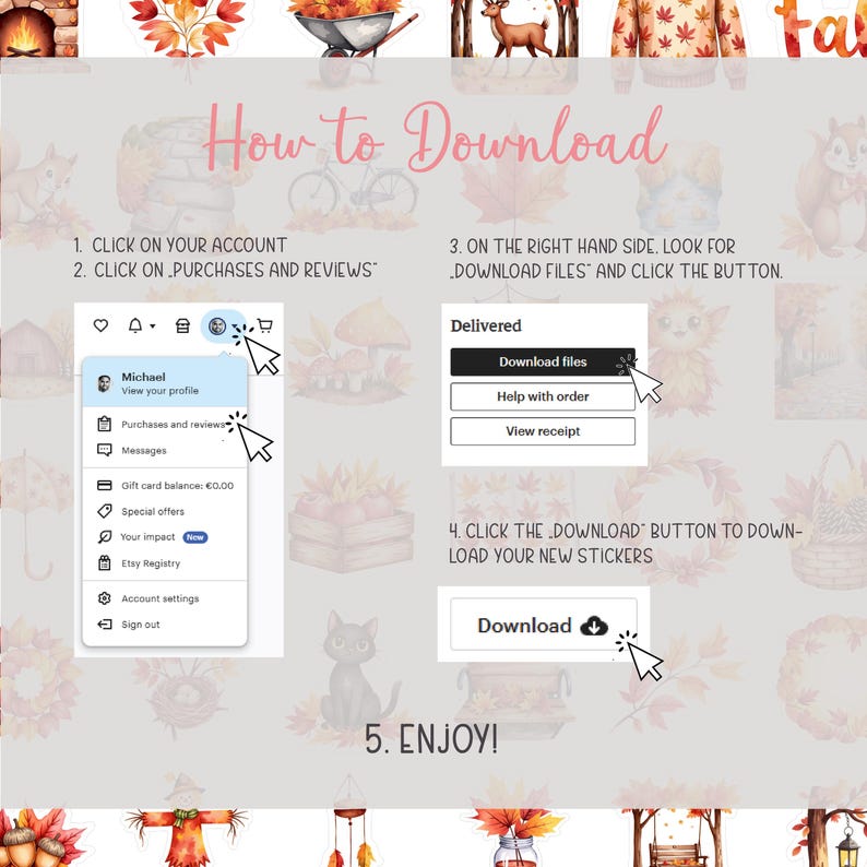 200 Fall Leaves Digital Stickers, Autumn Foliage Stickers, Nature ...