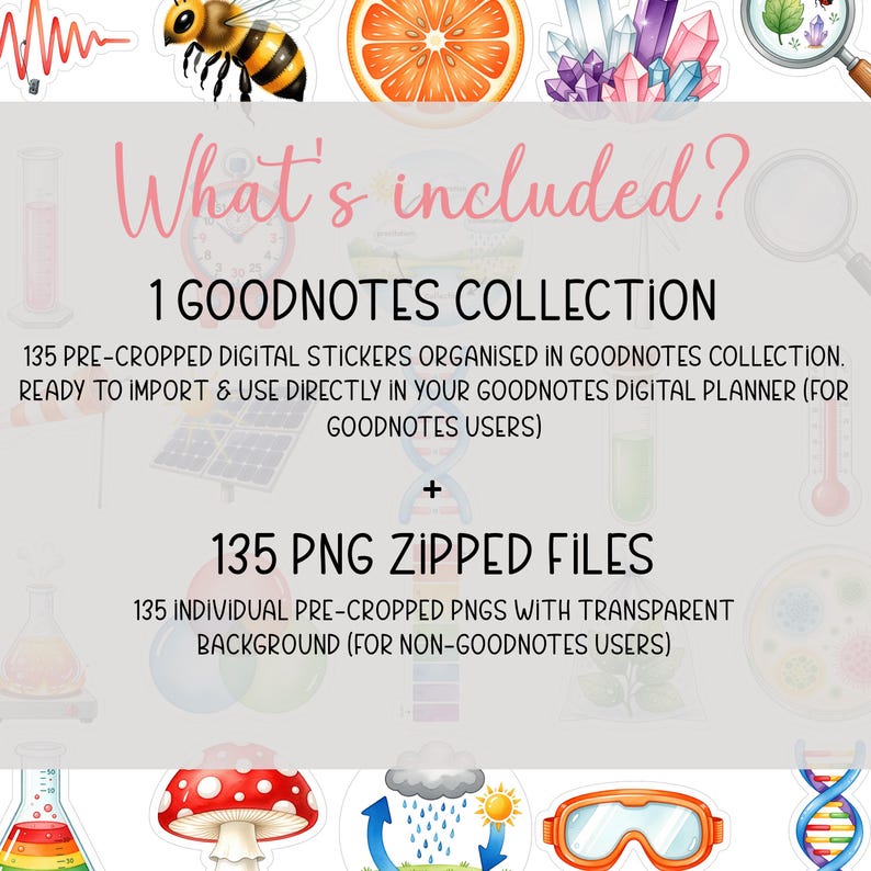 Elementary Science Teacher Goodnotes Stickers Digital Planner iPad ...