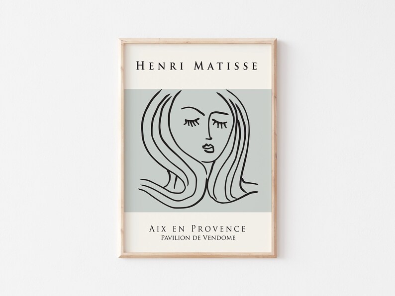 Henri Matisse Exhibition Poster, Matisse Print, Vintage Art, Powder ...