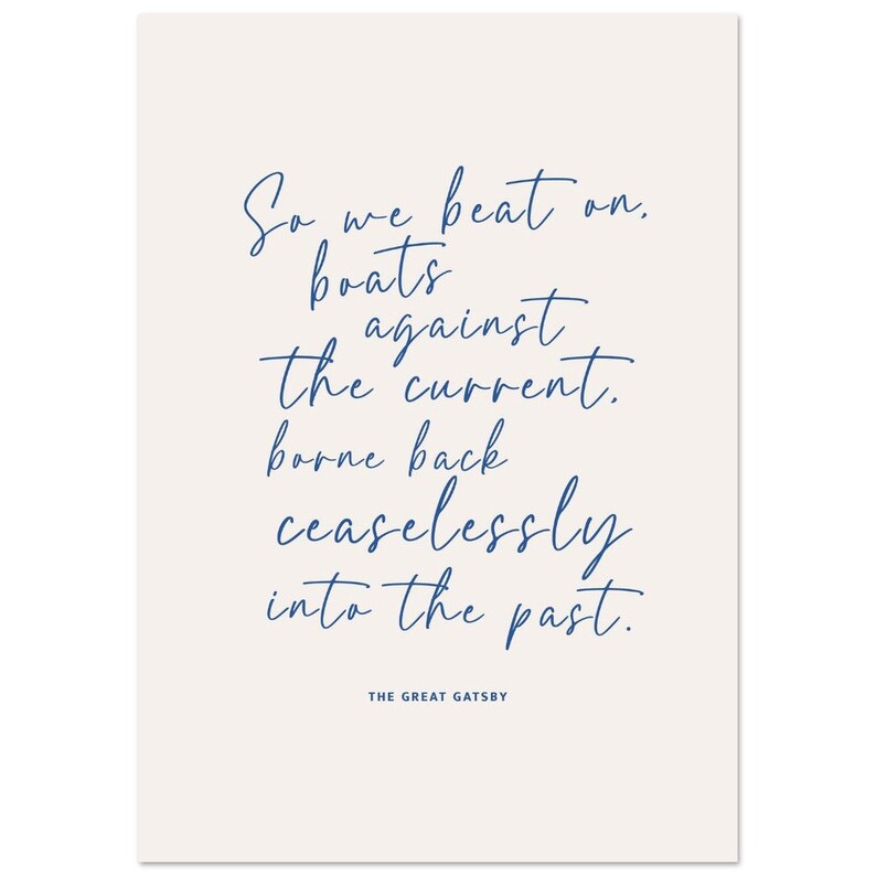 The Great Gatsby Quote Print, Wall Art, Home Decor, Scandi Print ...