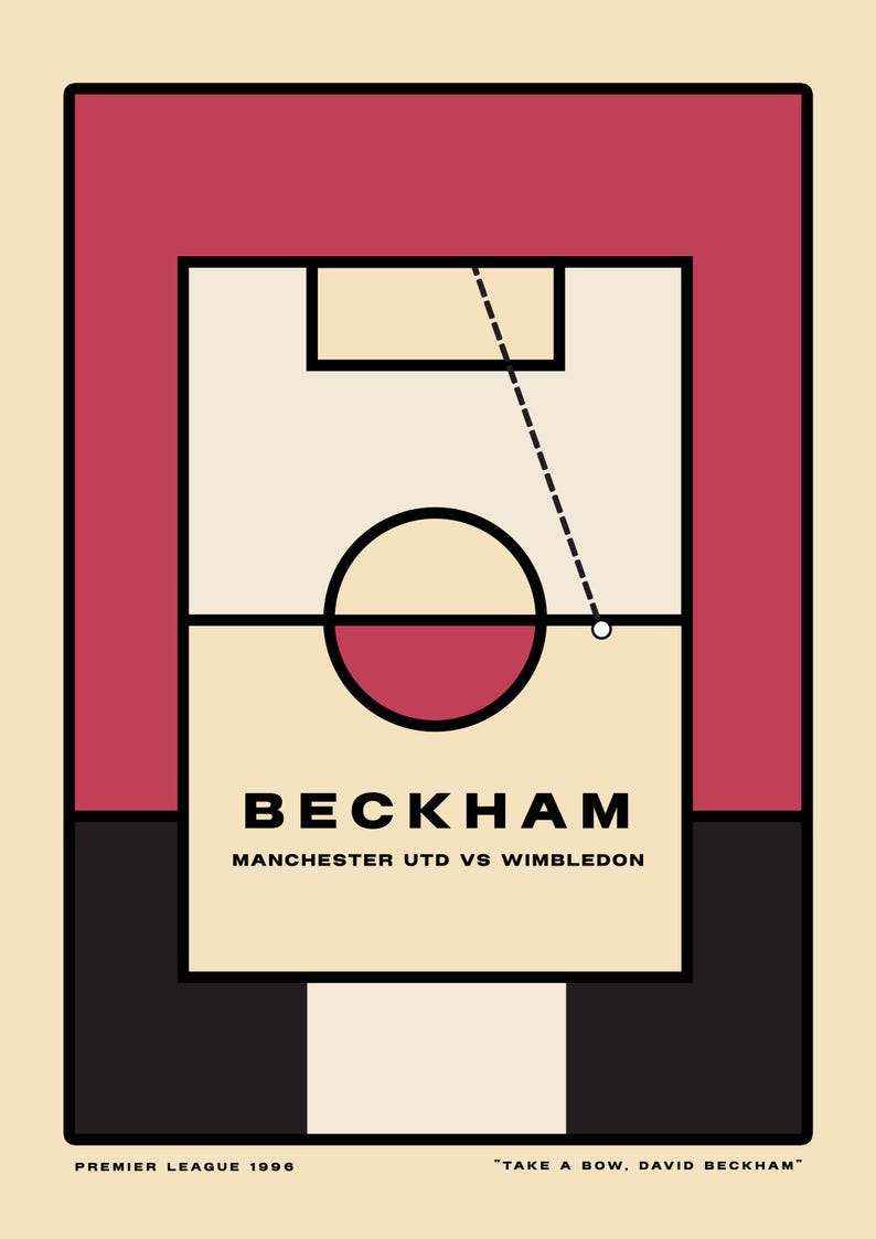 David Beckham - 'the Greats' Series. Minimalist, Bauhaus, Retro ...