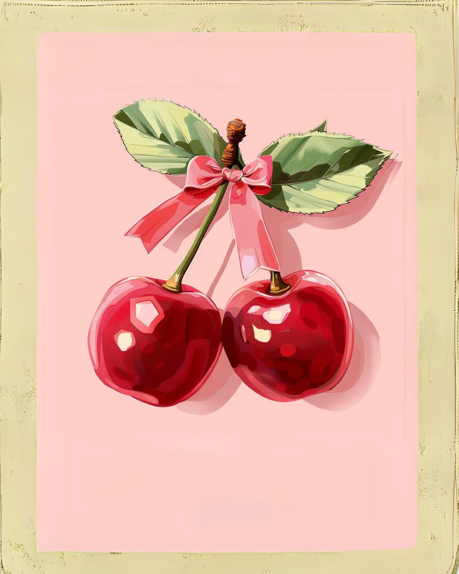 Cherry Poster, Retro Wall Art, 70s Psychedelic Print, Funky Wall Decor ...