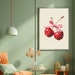 Cute Retro Cherry Poster, Aesthetic Wall Art, Cherry Wall Decor ...
