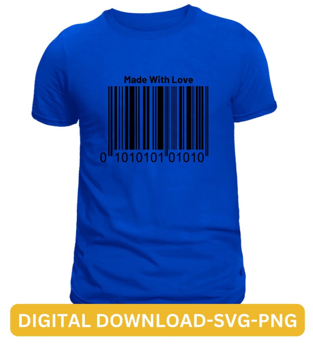 Made With Love Barcode SVG Cut File: T-shirt Design, Party Favors (PNG ...