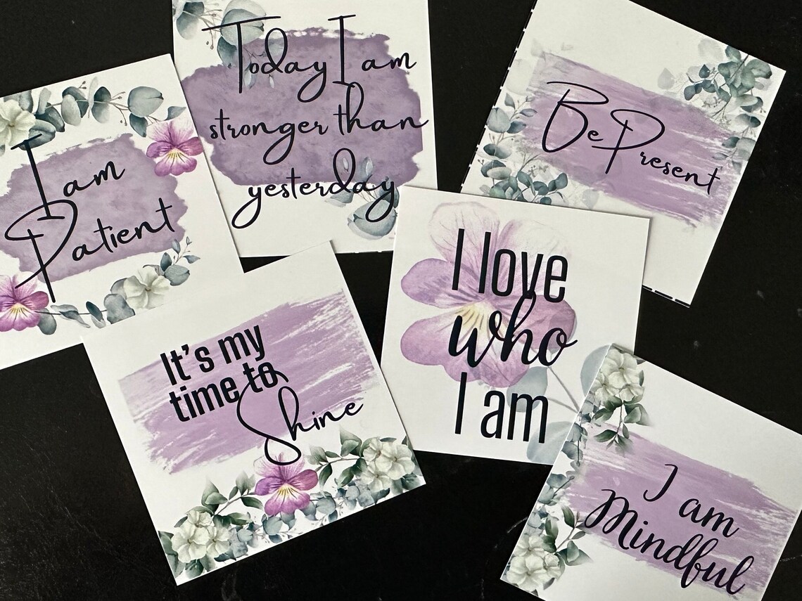 Affirmation Cards Daily Inspiration Digital Download Motivational Cards ...