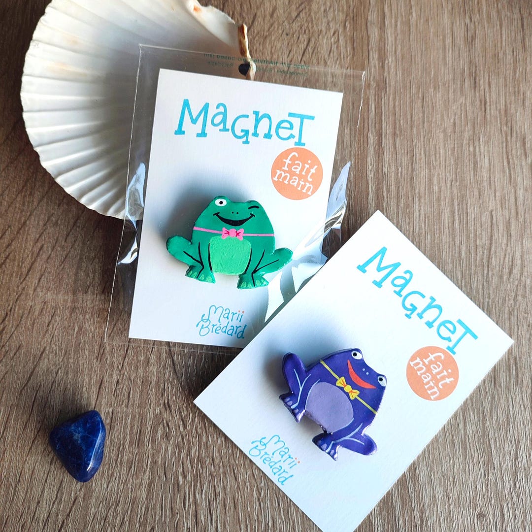 Handmade Frog Magnet, Cute Fridge Magnet, Clay Magnet, Gift - Etsy